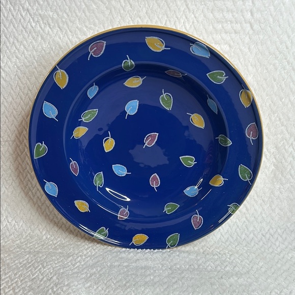 Pier 1 | Dining | Pier Blue And Yellow Ceramic Dinnerware Plate | Poshmark